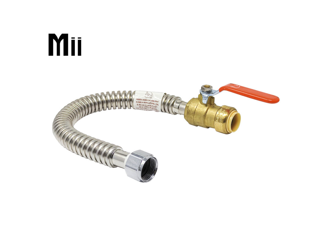 Push-fit SS Corrugated Flex Connector with Push-fit Valve | Copperfit ...