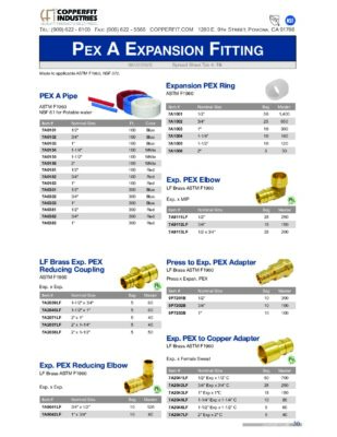 PEX A EXPANSION FITTING 250922 | Copperfit Industries